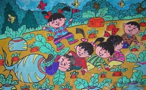 快乐童年儿童画图片 毛毛简笔画