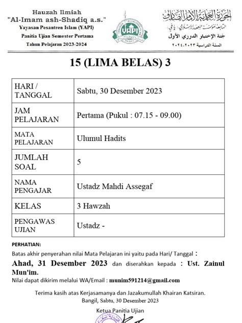 Ruang Ujian Dan Map Pdf