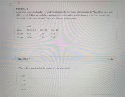 solved problems 7 8 a statistics professor classifies his