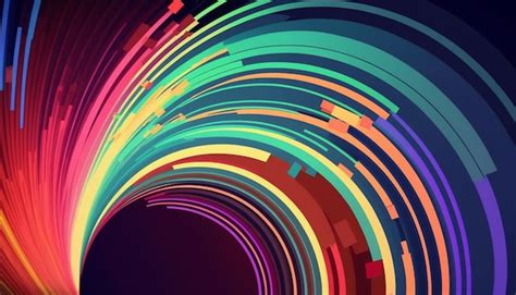Premium Photo Abstract Background Consisting Of Colorful Arcs