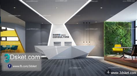 3d Interior Model Reception Space A013 Scene 3dsmax Download 3d Model Free 3dskymodel Free