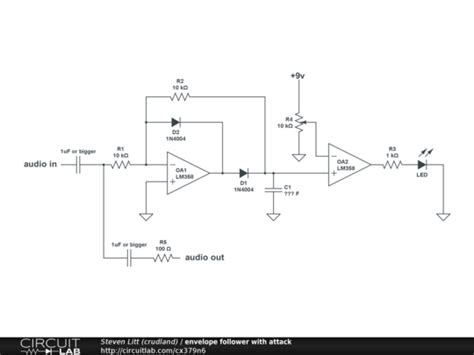 Envelope Follower With Attack Circuitlab