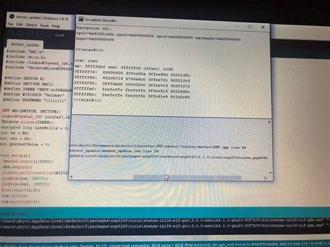 Exception Shown In Serial Monitor When Running Sketch On Esp8266 Board Programming Arduino Forum