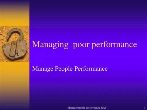 PPT Managing Poor Performance PowerPoint Presentation Free Download ID 670628
