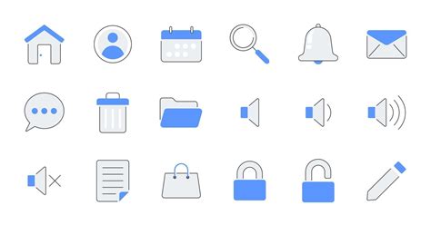Filled Outline Essential Ui Icon Set Vector Art At Vecteezy
