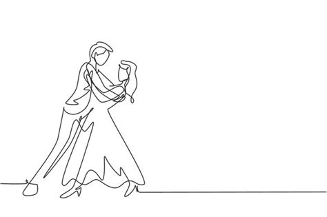 Premium Vector Single One Line Drawing Man And Woman Romantic