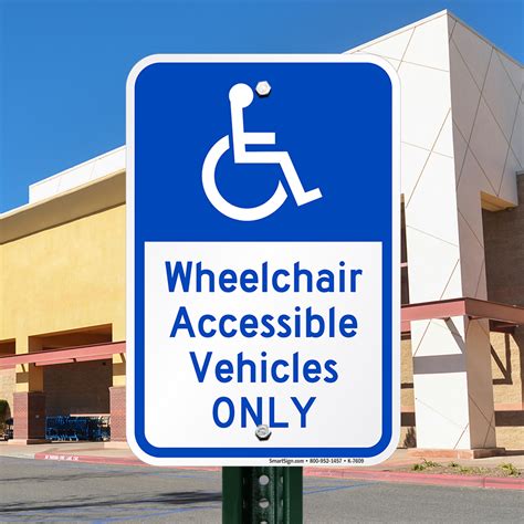 Wheelchair Accessible Vehicles Handicap Parking Sign