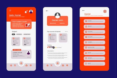 Premium Vector School Application Ui Design
