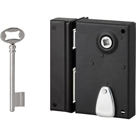 Serrure verticale en applique à clé à fouillot pour porte int., gauche, carré 7mm, axe 40mm ...