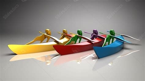 olympic sports icon canoe sprint in 3d powerpoint background for free