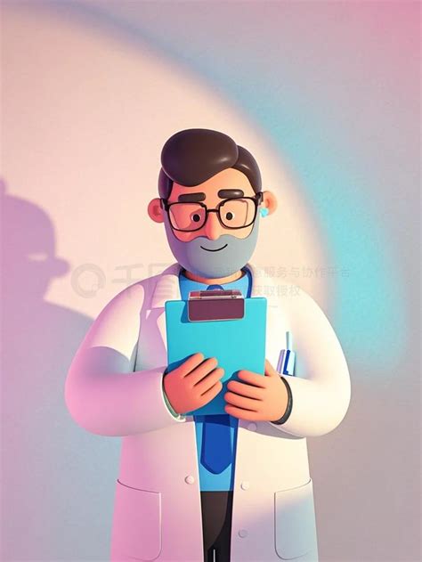 3d渲染ai数字艺术 医护元素卡通3d渲染成年科学家微笑手持蓝色文件夹实验室场景插画 Ai平面元素免费下载 Png格式 3072像素 编号71250767 千图网