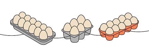 상자에 닭고기 달걀 한 줄 채색 연속 그림 삶은 달걀 깨진 달걀 껍질 오믈렛 단백질 노른자 벡터 일러스트 레이 션 가금류에 대한 스톡 벡터 아트 및 기타 이미지 Istock