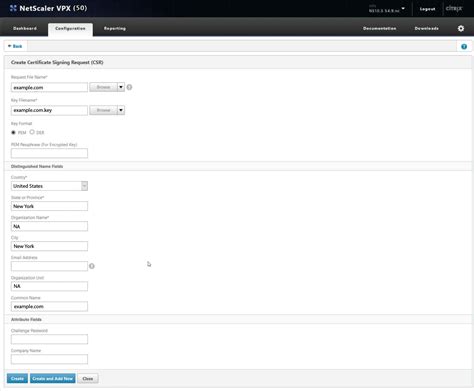 Generating A Csr On Citrix Netscaler Vpx Knowledge Center