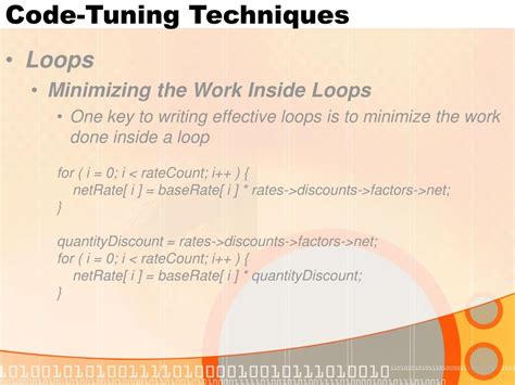 Ppt Code Tuning Strategies And Techniques Powerpoint Presentation