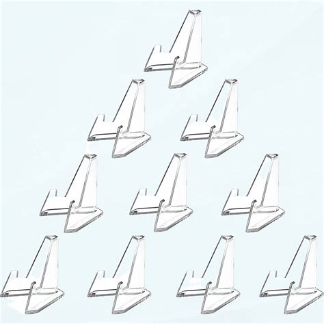 10 Pack 2 3 Inch Clear Small Easel Stand Acrylic Tabletop Mini Easel Display Holder For