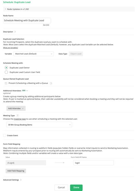 Bookit Schedule With Duplicate Lead Node Guide Leandata Help Center