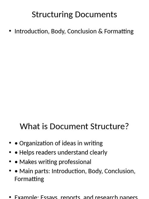 Effective Document Structuring Guide Pdf Paragraph Thesis