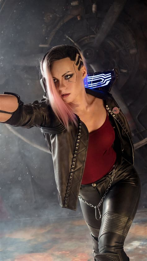 Cyberpunk 2077 Female V Guns Cosplay 4k Hd Phone Wallpaper Rare