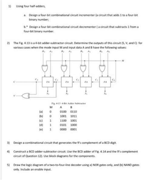 Design The Circuit Diagram Of A 4 Bit Incrementer Diagram Board