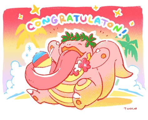 Mei Ford Lickitung Nintendo Pokemon Highres Animal Hands Beach