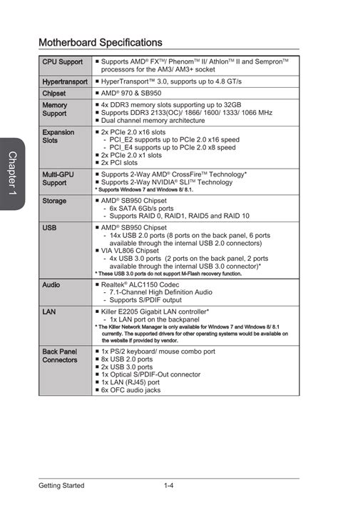 Msi 970 Gaming Motherboard Manual At Sienna Kraegen Blog