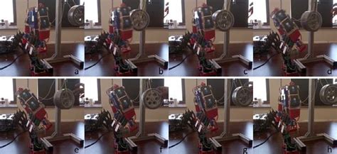 schematic diagram showing the push recovery of the biped robot when