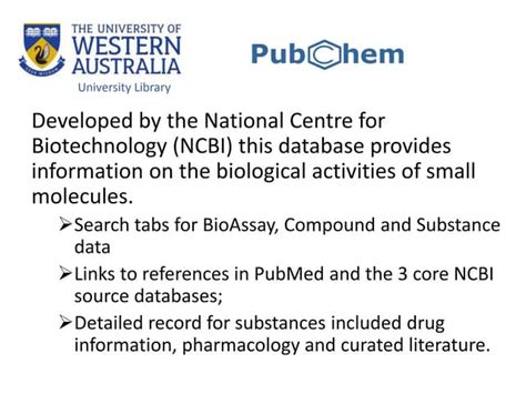 Pubchem Database Pptx