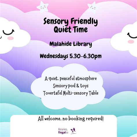 Sensory Friendly Quiet Time Wednesdays In Malahide Library Fingal Public Participation Network