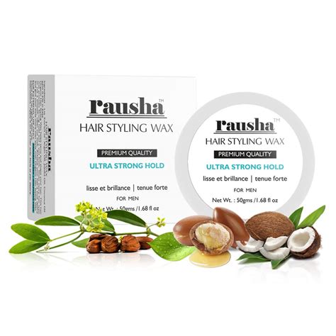 Rausha Hair Styling Wax For Men 50 Gm Glossy Finish With Volume