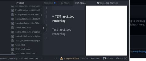 Asciidoc Preview In Pulsar Editor Opens Blank Window With No Text Rendered Same Occurs In