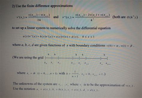 Solved Numerical Analysis Set Up A Linear System To Chegg