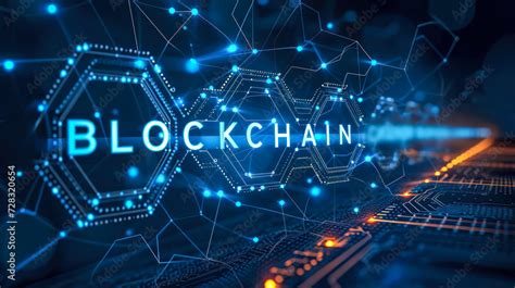 Digital Blockchain Revolution Cryptographic Blocks Connected In A Network Symbolizing Secure