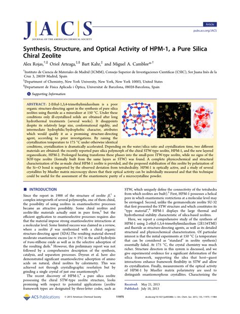 Pdf Synthesis Structure And Optical Activity Of Hpm 1 A Pure
