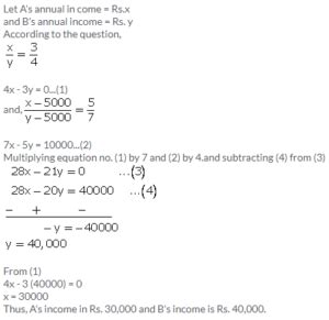 Selina Concise Mathematics Class ICSE Solutions Simultaneous Linear Equations Including