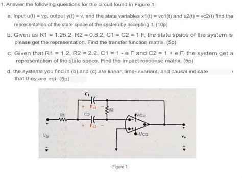 Solved Answer The Following Questions For The Circuit Chegg