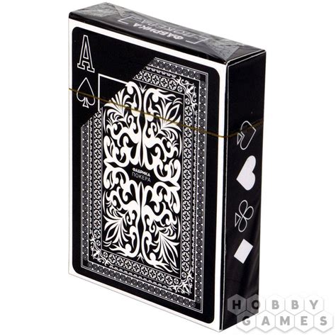 Игральные карты Фабрика покера. С увеличенным индексом, черная рубашка ...