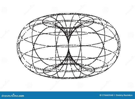 Wireframe Torus 3d Vector Shape Of Torus Field Stock Vector Wireframe Torus 3d Vector Shape Of Torus Field Stock Vector