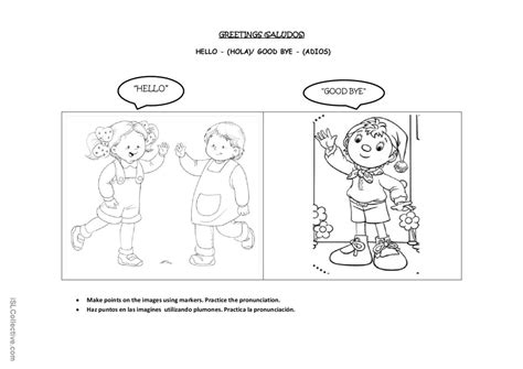 greetings español ele hojas de trabajo pdf and doc
