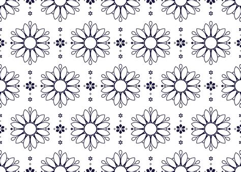 Symbol Outline Floral Ethnic Fabric Seamless Pattern Design For Cloth