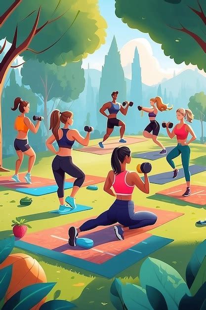 Premium Photo People Performing Sports Activities Or Exercise And