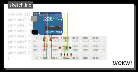 LED PB Wokwi ESP STM Arduino Simulator
