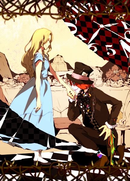 Anime Mad Hatter And Alice Kiss