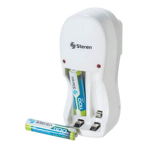 Mini Cargador De Pilas Steren Aa Y Aaa Con 2 Pilas Aaa Bodega Aurrera