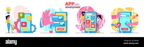 App Development Concept Scenes Set Designer Comes Up With Ideas