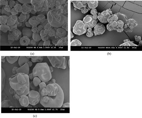 Micrographs Of Microcapsules Produced Under Various Concentrations Of