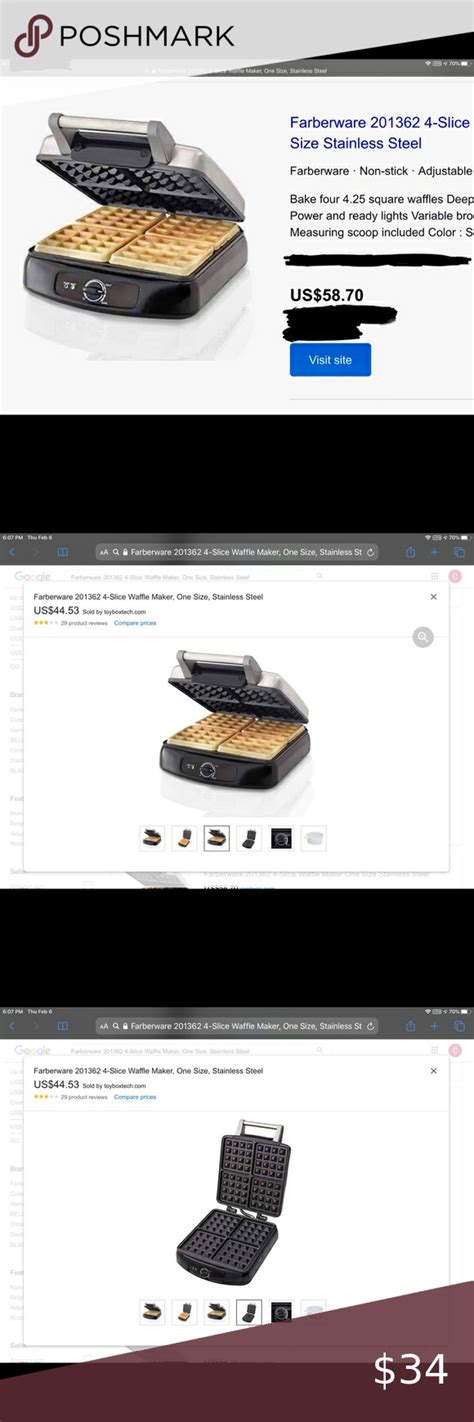 🆕 4 Slice Waffle Maker Farberware In Box