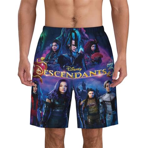 Descendants Mens Swim Trunks Quick Dry Board Shorts With Mesh Lining