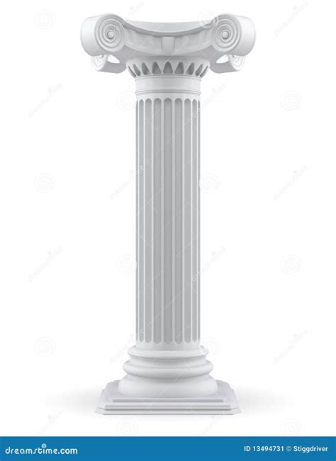 Ionic Column 3d Render Stock Illustration Illustration Of Render