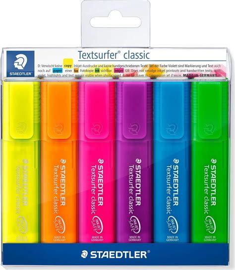 Набор маркеров-текстовыделителей Staedtler Classic, 1-5 мм, 6 цветов ...