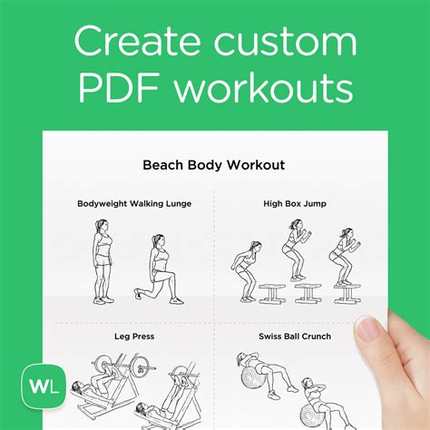 Custom Pdf Workout Builder With Exercise Illustrations